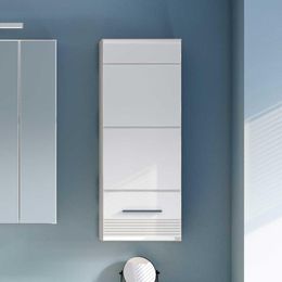 Pharao24.de Badezimmer H&auml;ngeschrank in Wei&szlig; Hochglanz 1 t&uuml;rig
