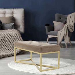 Pharao24.de Sitzbank in Taupe Goldfarben