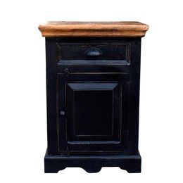 Pharao24.de Nachtkommode in Schwarz 50 cm