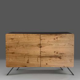 Pharao24.de Design Sideboard in Eichefarben Schwarz