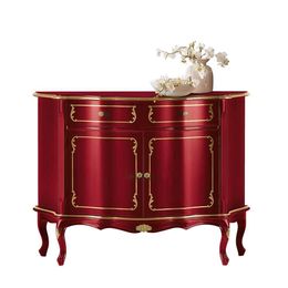 Pharao24.de Kommode italienisch in Rot Goldfarben