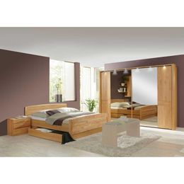 Pharao24.de Schlafzimmer Einrichtung aus Erle Teilmassiv Made in Germany (vierteilig)