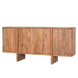 Pharao24.de Sideboard Holzkommode aus Massivholz mit Dreht&uuml;ren