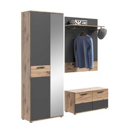 Pharao24.de Flurgarderobe Set in modernem Design 200 cm hoch (dreiteilig)