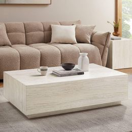 Pharao24.de Wohnzimmertisch Designercouchtisch in modernem Design - Marmor Optik