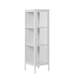 Pharao24.de Standvitrine Stauraumvitrine in Wei&szlig; 40 cm breit