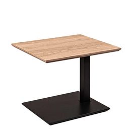 Pharao24.de Beistelltisch Sofa in Wildeiche Bianco und Anthrazit h&ouml;henverstellbar