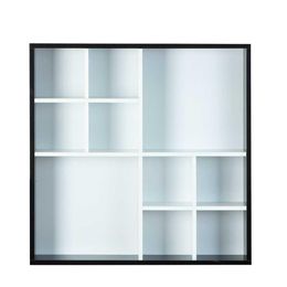 Pharao24.de Wandh&auml;ngeregal in Wei&szlig; und Schwarz 70 cm breit
