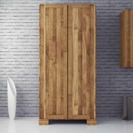 Pharao24.de Holzschrank aus Wildeiche Massivholz 90 cm breit