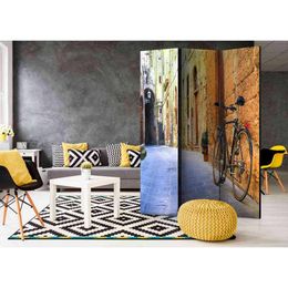 Pharao24.de 3D Paravent mit italienischem Gassen Motiv 135 cm breit