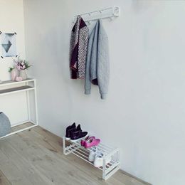 Pharao24.de Flurgarderobe in Wei&szlig; Stahl (zweiteilig)