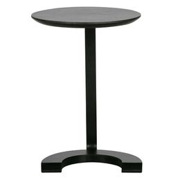 Pharao24.de Beistelltische Sofa in Schwarz Massivholz & Metall (zweiteilig)