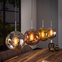 Pharao24.de Glas Pendelleuchte in Mehrfarbig 130 cm breit 150 cm hoch