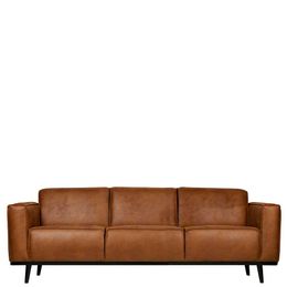 Pharao24.de 3 Sitzer Sofa in Cognac Braun Recyclingleder 230 cm breit 230x77x93 cm Pharao24