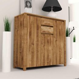 Pharao24.de Sideboard aus Wildeiche Massivholz 3 t&uuml;rig