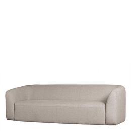 Pharao24.de Dreisitzer Couch Off White aus Chenillegewebe Skandi Design