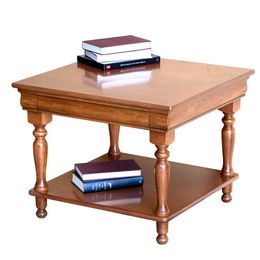 Pharao24.de Klassischer Holz Sofatisch in Nussbaumfarben furniert lackiert