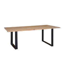 Pharao24.de Esstisch Tisch Massivholz mit Massivholzplatte und B&uuml;gelgestell