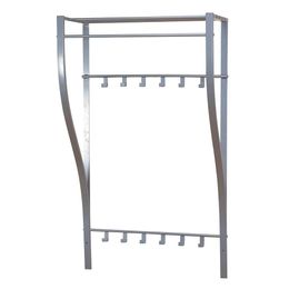 Pharao24.de Wandgarderobe aus Stahl Silberfarben