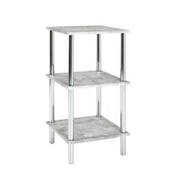Pharao24.de Badregal in Beton Grau Chrom modern