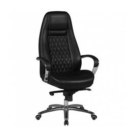 Pharao24.de Ergonomischer Chef Sessel aus gedecktem Glattleder Kunstleder