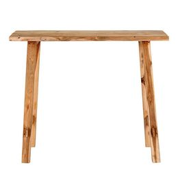 Pharao24.de Konsolentisch im rustikalen Landhausstil Teak Massivholz