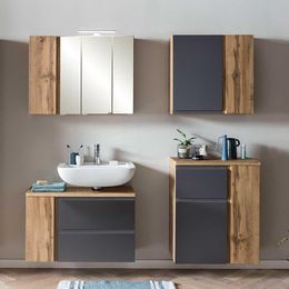 Pharao24.de Badezimmerm&ouml;bel 5-teilig in modernem Design Made in Germany (vierteilig)
