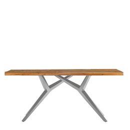 Pharao24.de Esszimmertisch rustikal aus Teak Massivholz Industry und Loft Stil