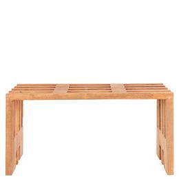 Pharao24.de Holz Sitzbank aus Teak Massivholz Skandi Design