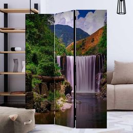 Pharao24.de Spanische Wand mit Wasserfall Motiv Leinwand F&uuml;llung