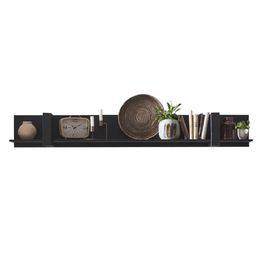 Pharao24.de Wandregal modern in Schwarz 25 cm hoch 24 cm tief