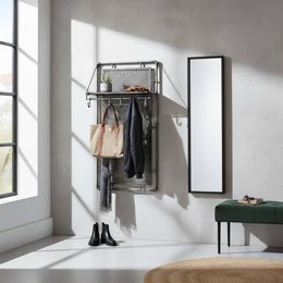 Pharao24.de Design Garderobe im Industry Style Metall in Anthrazit