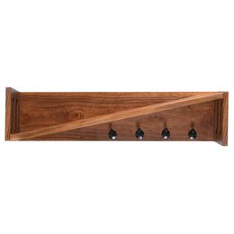 Pharao24.de Wandgarderobe aus Akazie Massivholz 90 cm breit