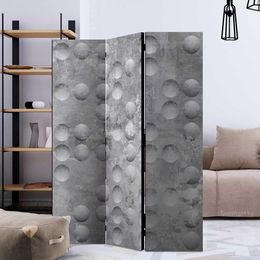 Pharao24.de Trennwand aus Leinwand und Fichtenholz abstraktem Bubble Motiv