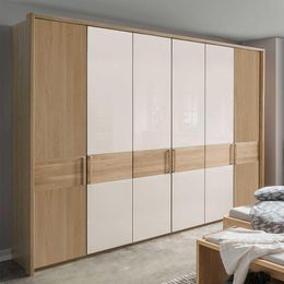 Pharao24.de Schlafzimmerschrank in Beige und Eiche 6-t&uuml;rig