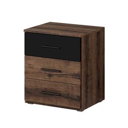Pharao24.de Nachtkonsole mit drei Schubladen 55 cm hoch 46 cm breit