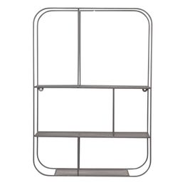 Pharao24.de Wandregal Grau aus Metall modernem Design