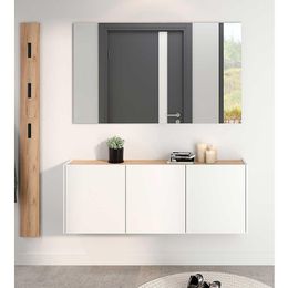 Pharao24.de Garderobenset M&ouml;bel Set Flur in modernem Design f&uuml;r die Wandmontage (dreiteilig)