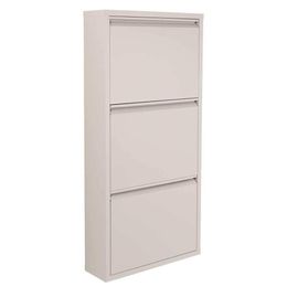 Pharao24.de Metall Schuhkipper modern f&uuml;r die Wandmontage Taupe pulverbeschichtet