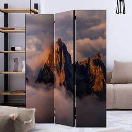 Pharao24.de Paravent Fotodruck mit Berglandschaft Motiv Landhausstil