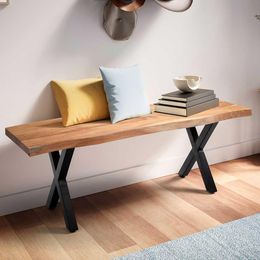 Pharao24.de Holzbank Flurbank im Industry und Loft Stil 46 cm hoch