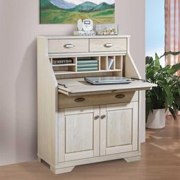 Pharao24.de Schreibsekret&auml;r in Eiche White Wash Landhausstil