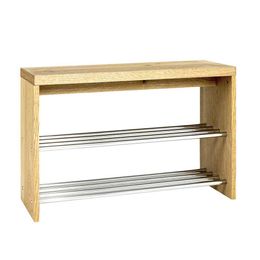 Pharao24.de Garderobenbank mit 2 Schuhablagen 80 cm