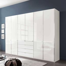 Pharao24.de Kleiderschrank Schlafzimmerschrank mit Dreht&uuml;ren in Wei&szlig;