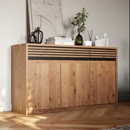 Pharao24.de Esszimmersideboard aus Eiche Massivholz zwei Schubladen