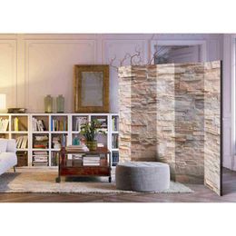 Pharao24.de Spanische Wand mit Mauer Motiv Beige