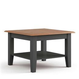 Pharao24.de Sofatisch Couchtisch in quadratischer Form mit Massivholzplatte