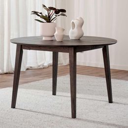 Pharao24.de Runder Esszimmer Tisch im Skandi Design Massivholzplatte aus Eiche Massivholz 120x75x120 cm Pharao24