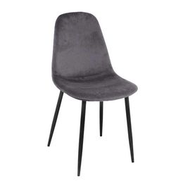 Pharao24.de Samt K&uuml;chenst&uuml;hle modern im Skandi Design 44 cm breit (4er Set)