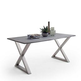 Pharao24.de Esstisch Massivholztisch mit X Gestell 90 cm tief